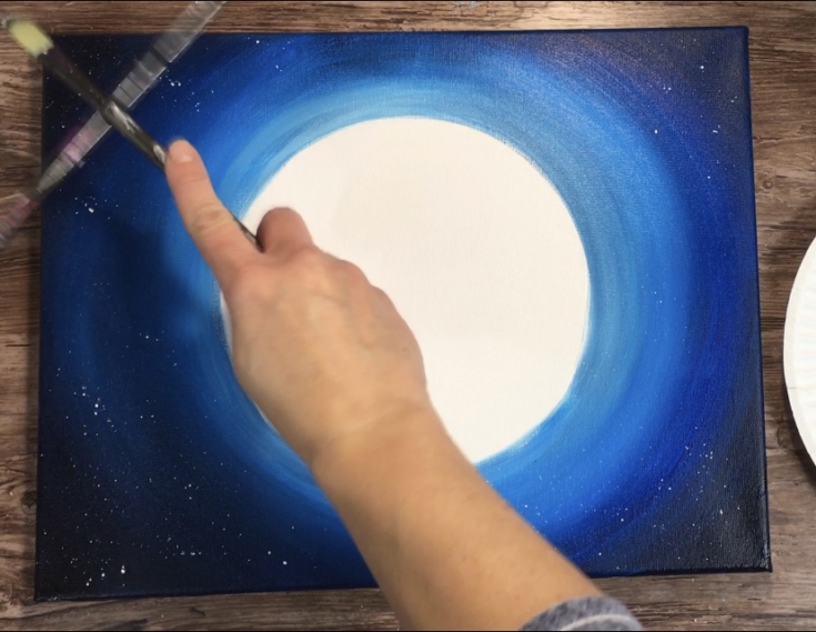 How To Paint A Moon - Step By Step Beginner Acrylic Tutorial