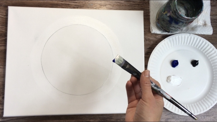 How To Paint A Moon - Step By Step Beginner Acrylic Tutorial