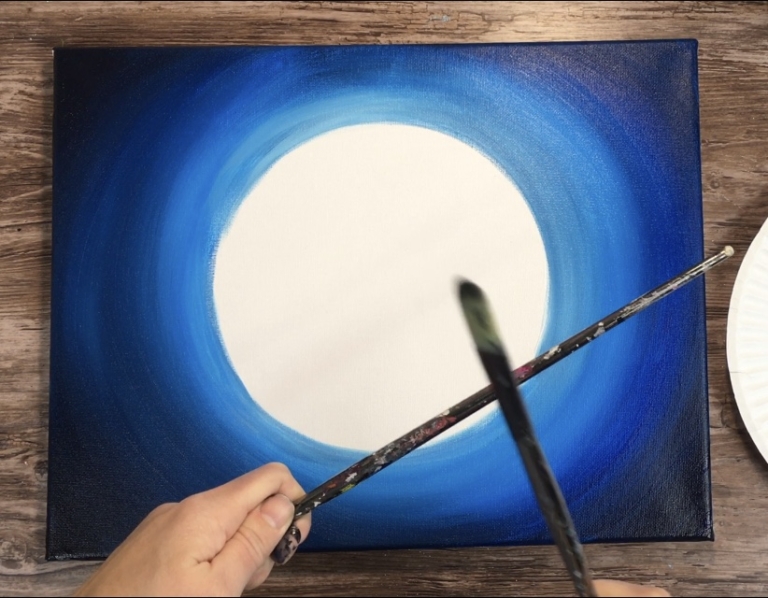 How To Paint A Moon - Step By Step Beginner Acrylic Tutorial