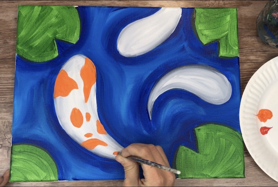 Koi Fish Painting - Step By Step Tutorial - With Pictures