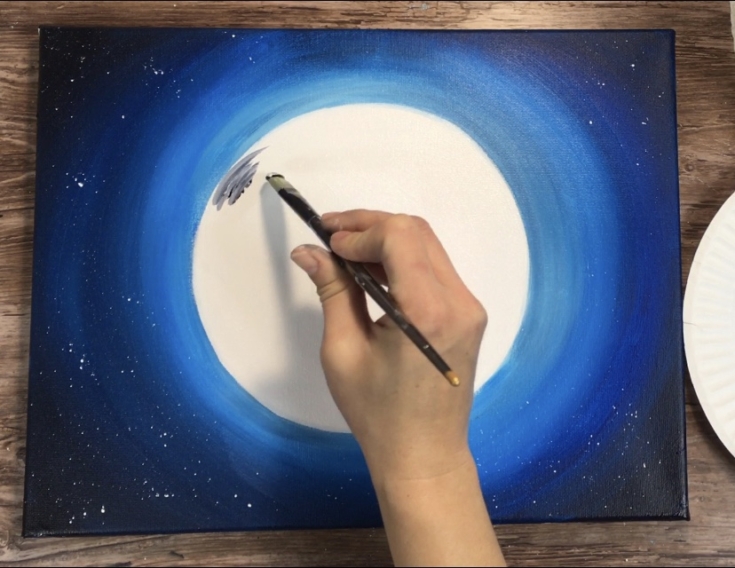 How To Paint A Moon - Step By Step Beginner Acrylic Tutorial