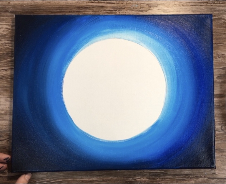 How To Paint A Moon - Step By Step Beginner Acrylic Tutorial