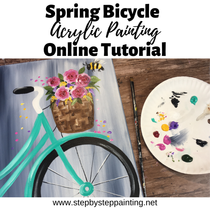 Spring Bicycle Painting - Tracie Kiernan - Step By Step Painting