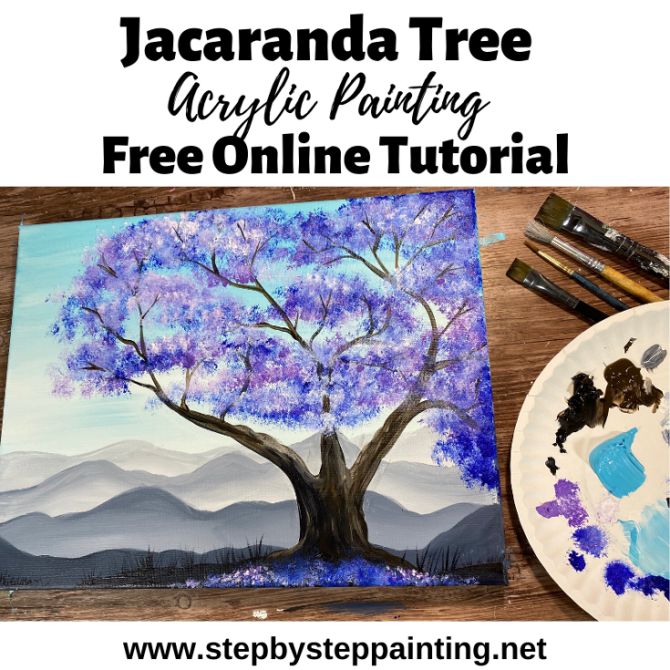 Jacaranda Tree Painting - Tracie Kiernan - Step By Step Painting