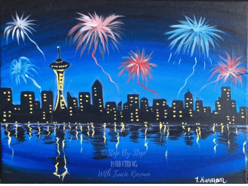 New Years Paintings - Tracie Kiernan - Step By Step Painting