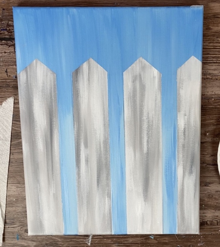 Garden Fence Painting On Canvas - Step By Step With Pictures and Video