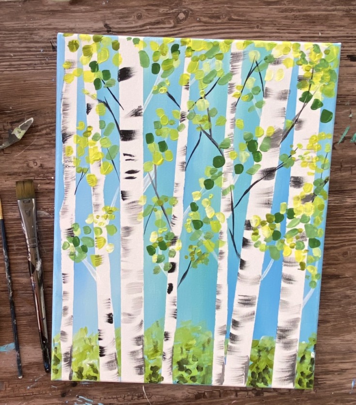 How To Paint Birch Trees - Easy Step By Step Painting Tutorial