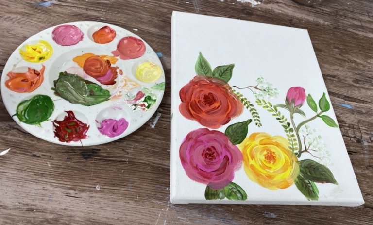 How To A Rose - Easy & Simple - Step By Step Painting