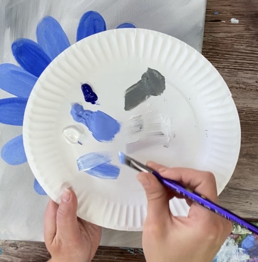 Flower Painting - Step By Step Painting - Tutorial for Beginners