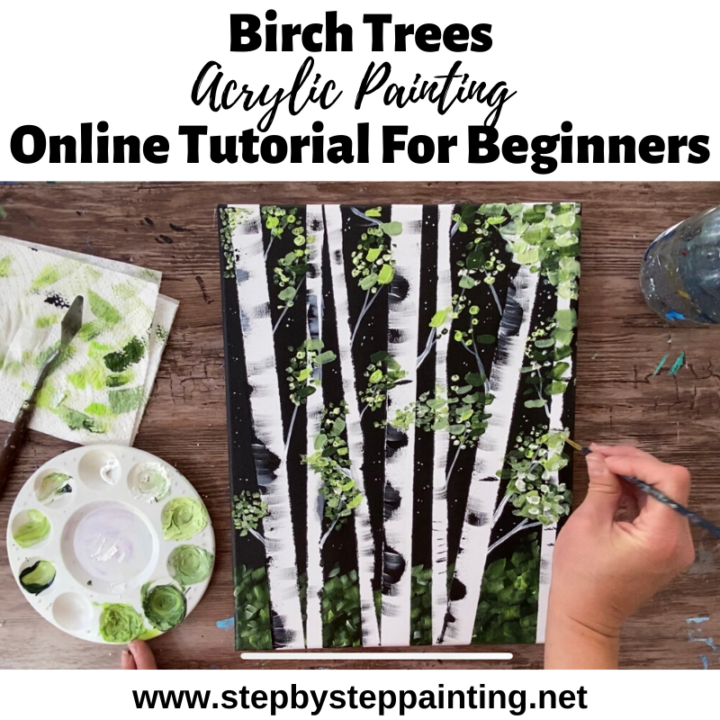 How To Paint Birch Trees - Easy Step By Step Painting Tutorial