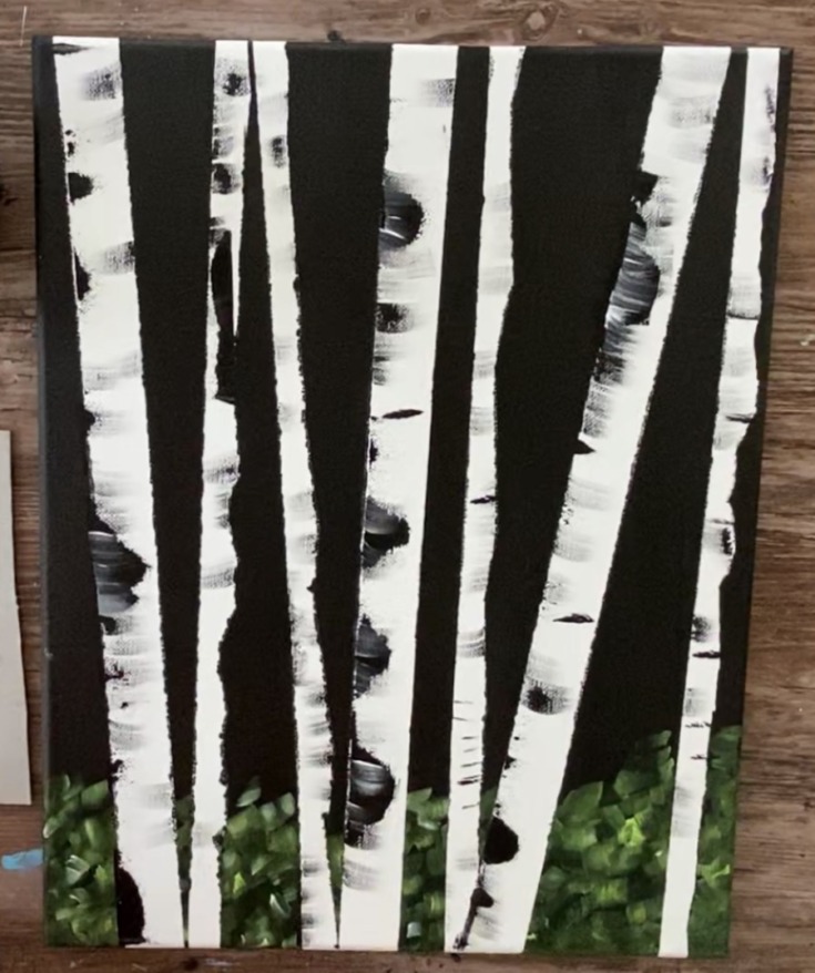 How To Paint Birch Trees - Easy Step By Step Painting Tutorial