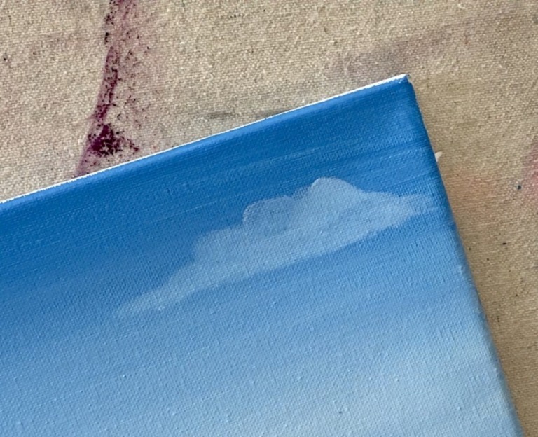 How To Paint Clouds - Simple Puffy Clouds - Step By Step Painting