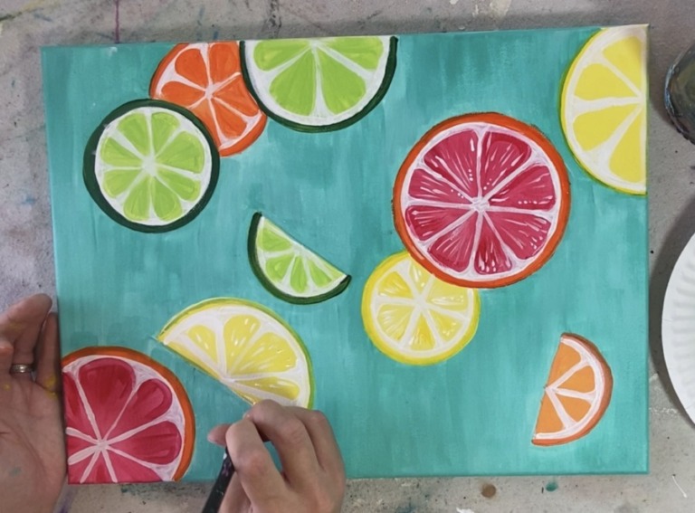 Citrus Painting - Step By Step Painting - For Beginners