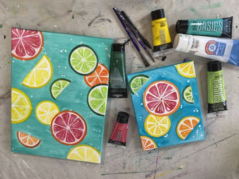Citrus Painting - Step By Step Painting - For Beginners