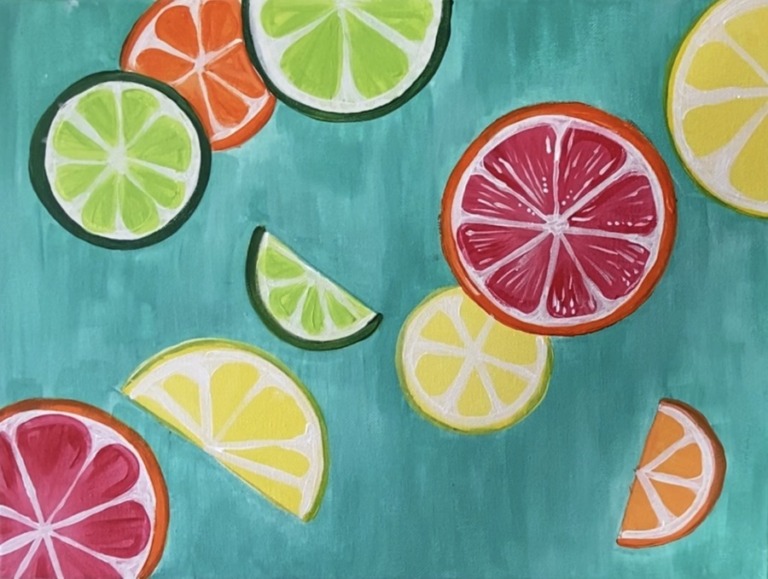 Citrus Painting - Step By Step Painting - For Beginners