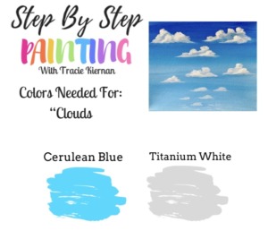 How To Paint Clouds - Simple Puffy Clouds - Step By Step Painting