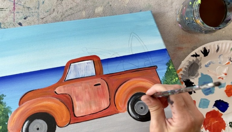 Summer Truck Painting - Tracie Kiernan - Step By Step Painting