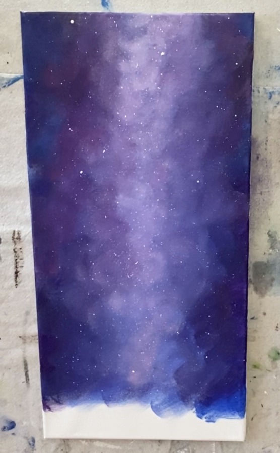 Galaxy Campsite Acrylic Painting Tutorial - Tracie Kiernan - Step By ...
