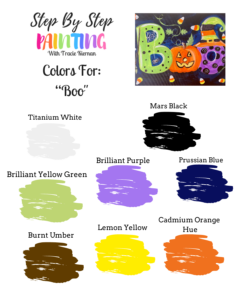 "Boo" Halloween Letters Painting Tutorial - Tracie Kiernan - Step By ...