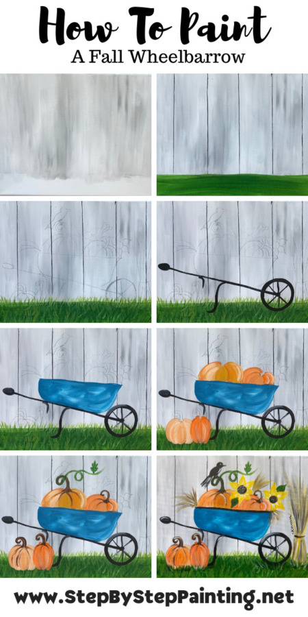 Fall Wheelbarrow Painting - Tracie Kiernan - Step By Step Painting