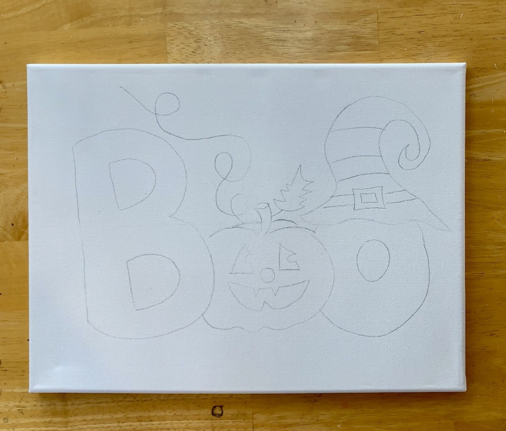 "Boo" Halloween Letters Painting Tutorial - Tracie Kiernan - Step By ...