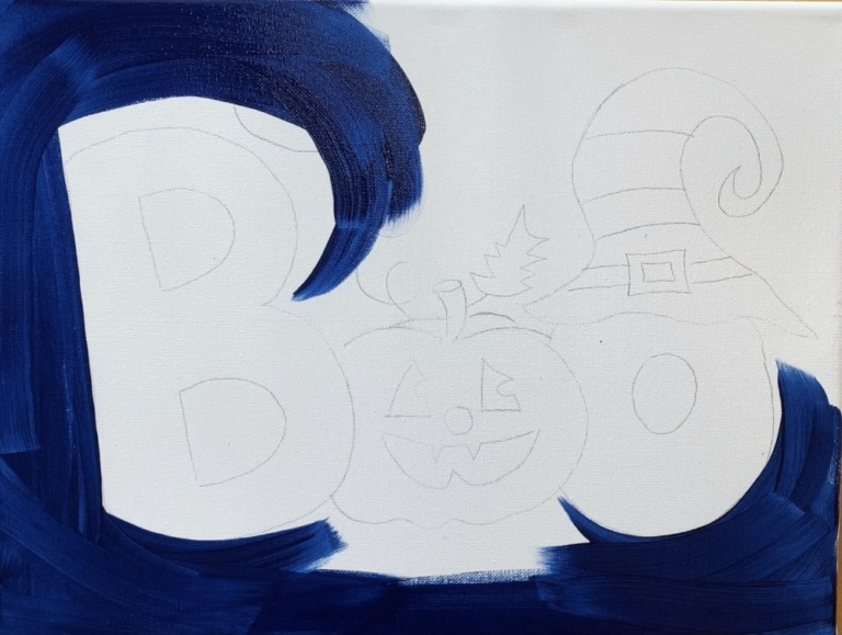 "Boo" Halloween Letters Painting Tutorial - Tracie Kiernan - Step By ...