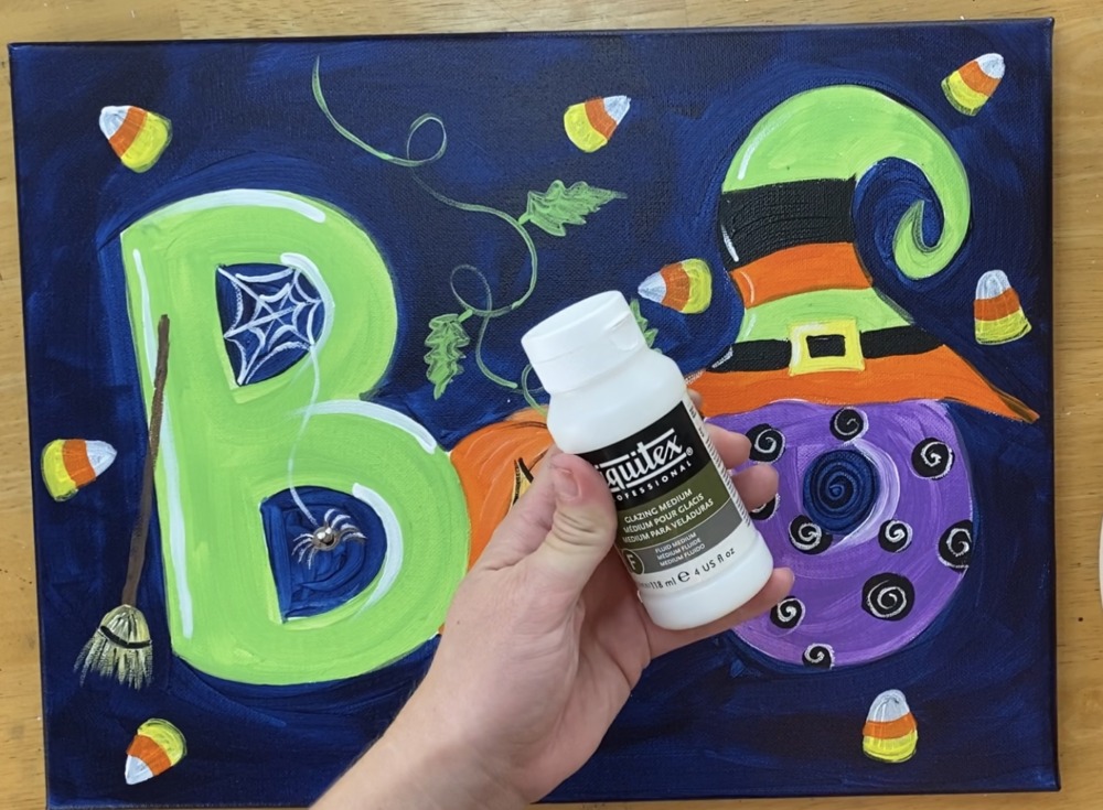 "Boo" Halloween Letters Painting Tutorial - Tracie Kiernan - Step By ...
