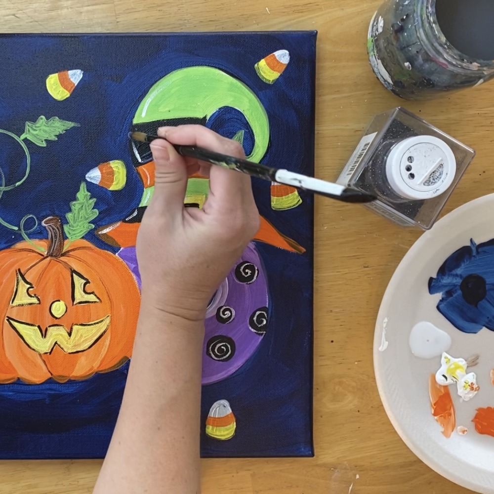 "Boo" Halloween Letters Painting Tutorial - Tracie Kiernan - Step By ...
