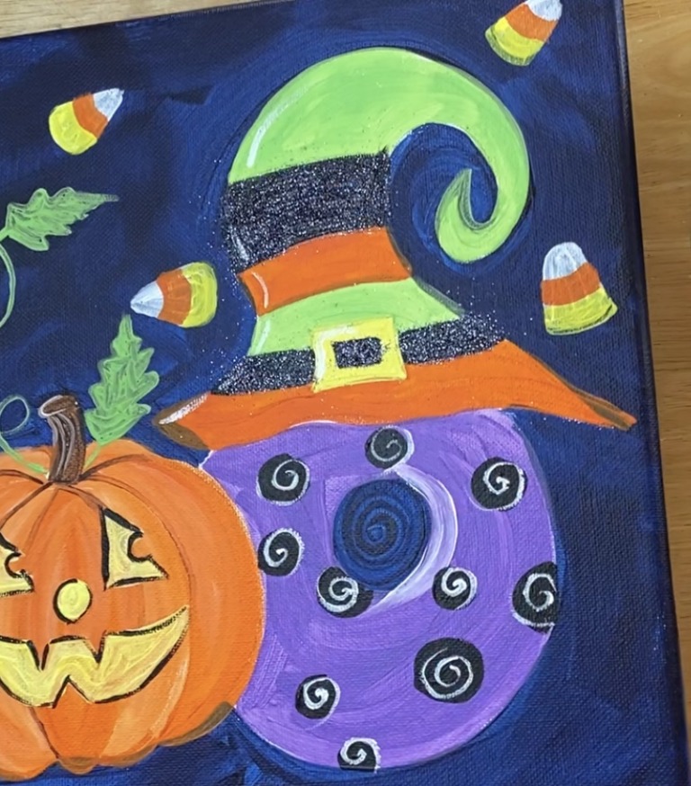 "Boo" Halloween Letters Painting Tutorial - Tracie Kiernan - Step By ...