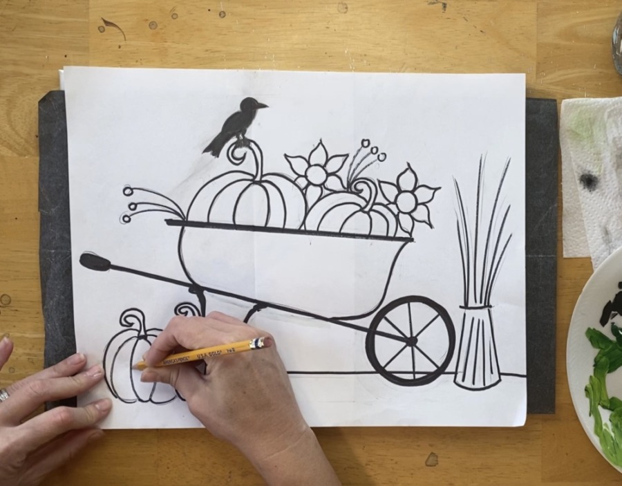 Fall Wheelbarrow Painting - Tracie Kiernan - Step By Step Painting