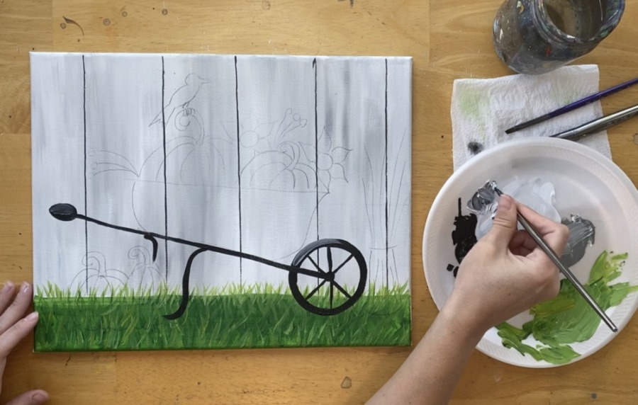 Fall Wheelbarrow Painting - Tracie Kiernan - Step By Step Painting