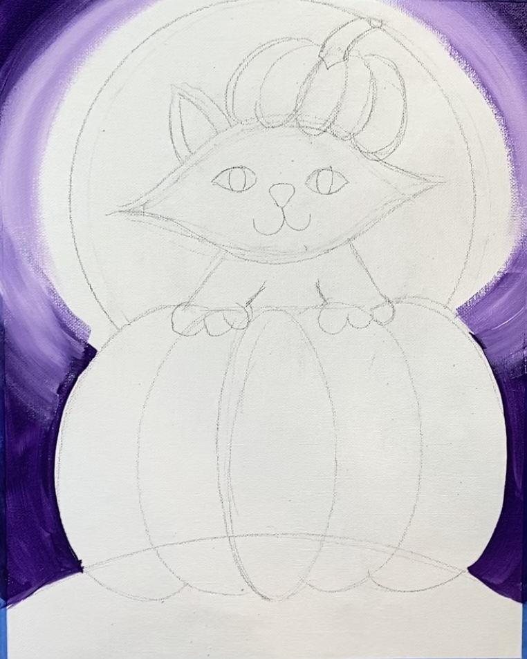 Halloween Cat Acrylic Painting - Online Tutorial