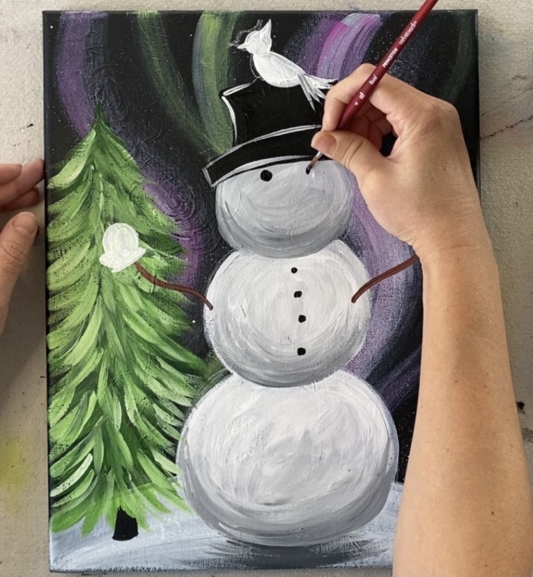 How To Paint A Snowman - Magical Snowman Online Painting Tutorial