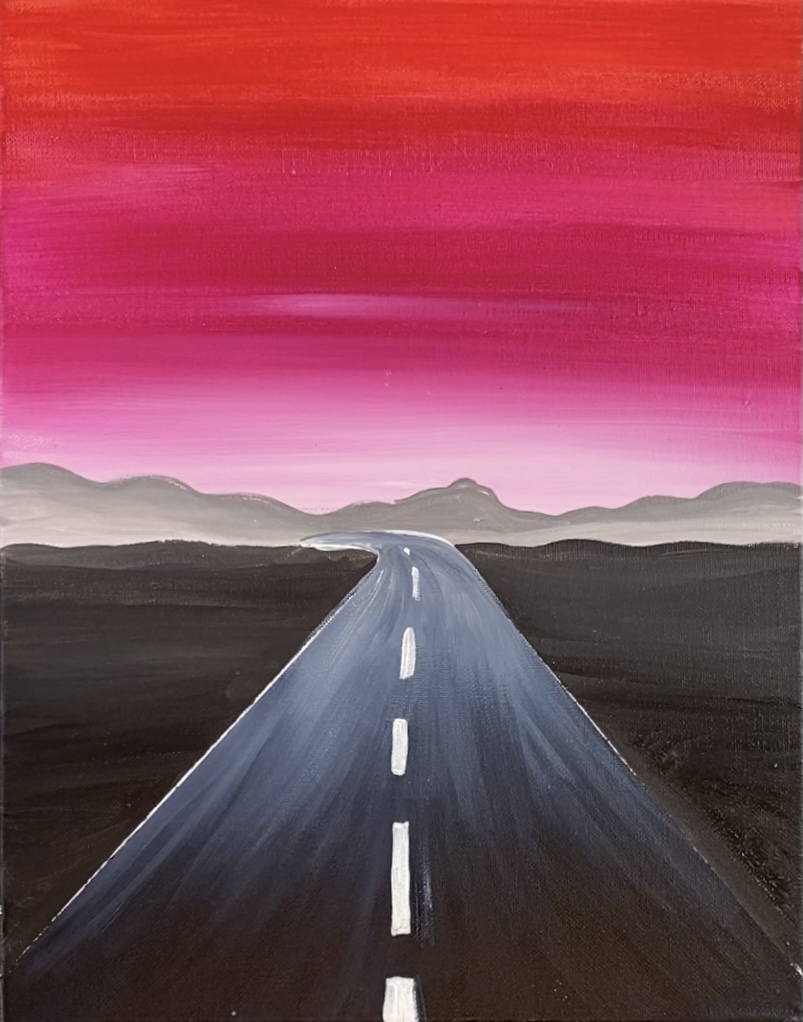 Sunset Road Painting - Tracie Kiernan - Step By Step Painting