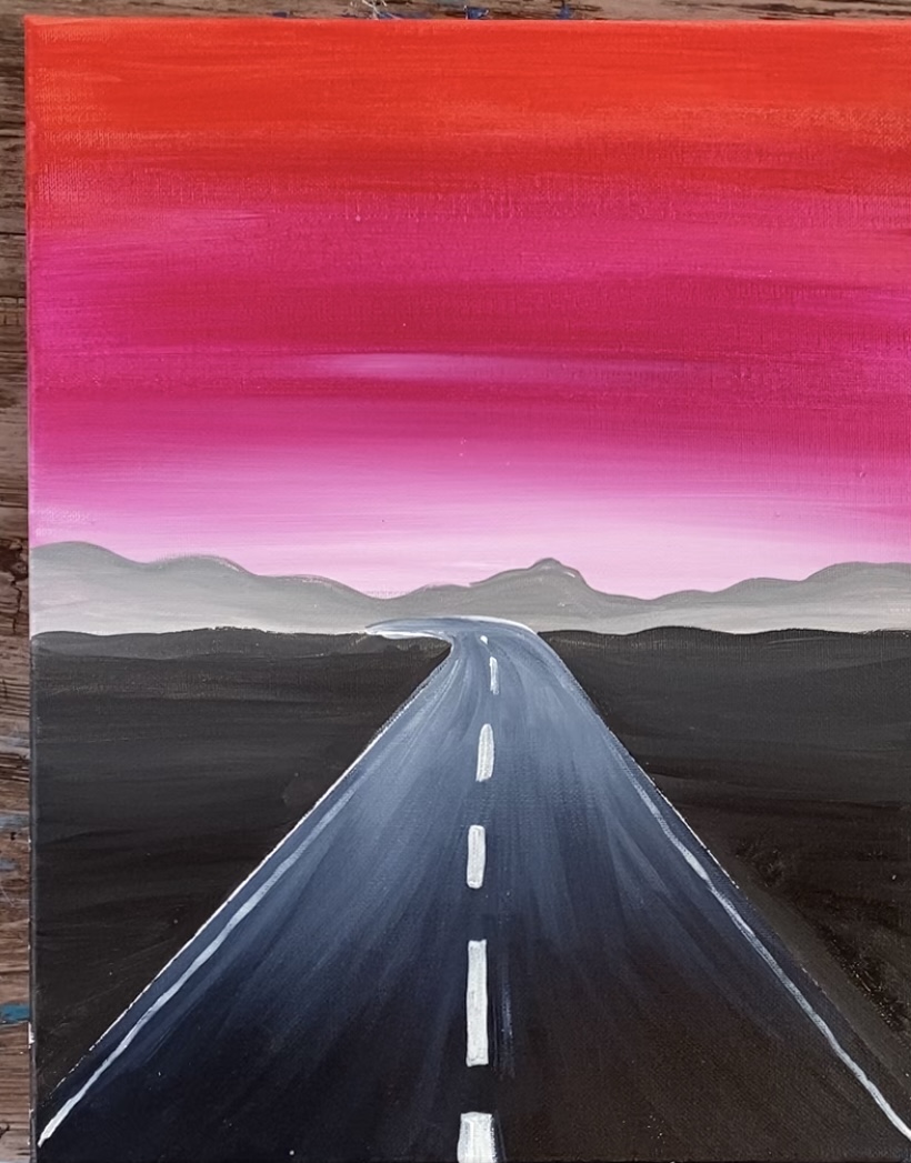 Sunset Road Painting - Tracie Kiernan - Step By Step Painting
