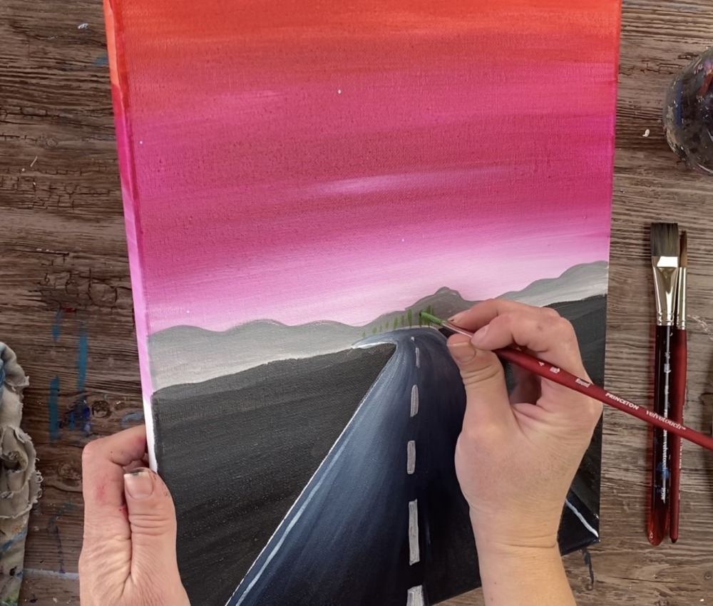 Sunset Road Painting - Tracie Kiernan - Step By Step Painting