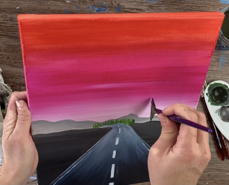 Sunset Road Painting - Tracie Kiernan - Step By Step Painting