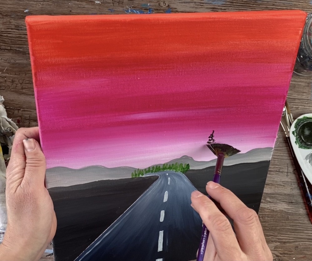 Sunset Road Painting - Tracie Kiernan - Step By Step Painting