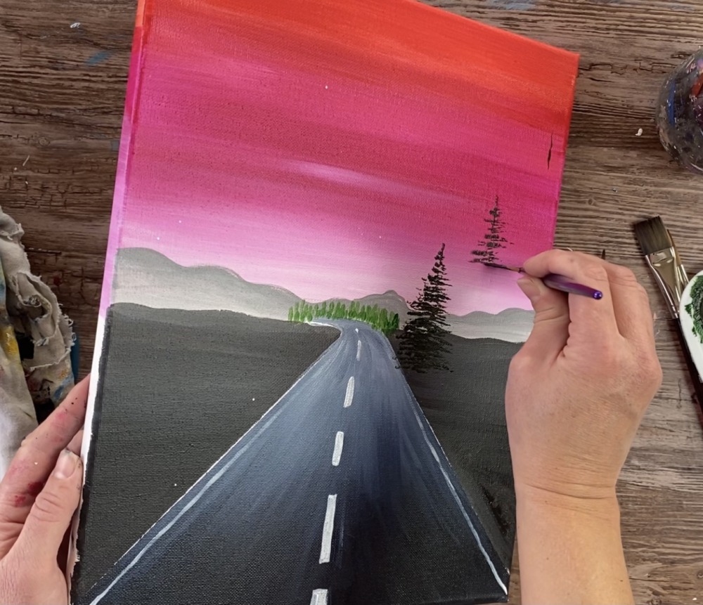 Sunset Road Painting - Tracie Kiernan - Step By Step Painting