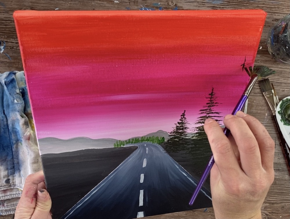 Sunset Road Painting - Tracie Kiernan - Step By Step Painting