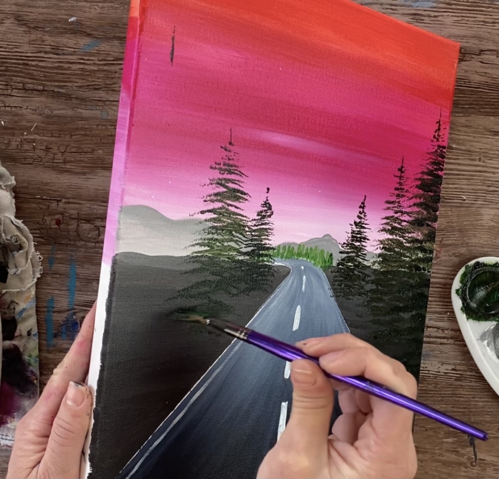 Sunset Road Painting - Tracie Kiernan - Step By Step Painting