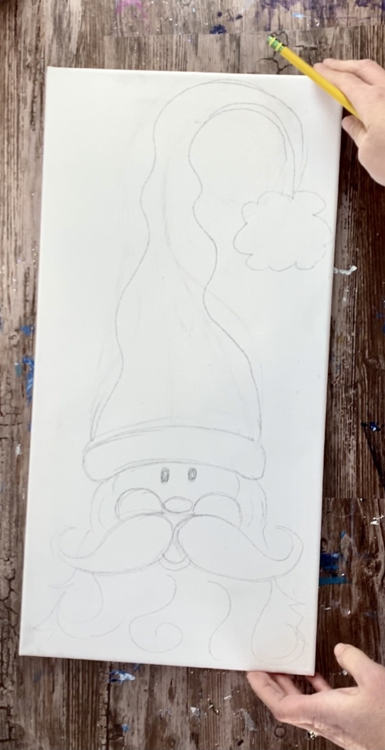 How To Paint A Jolly Whimsical Santa - Step By Step Painting