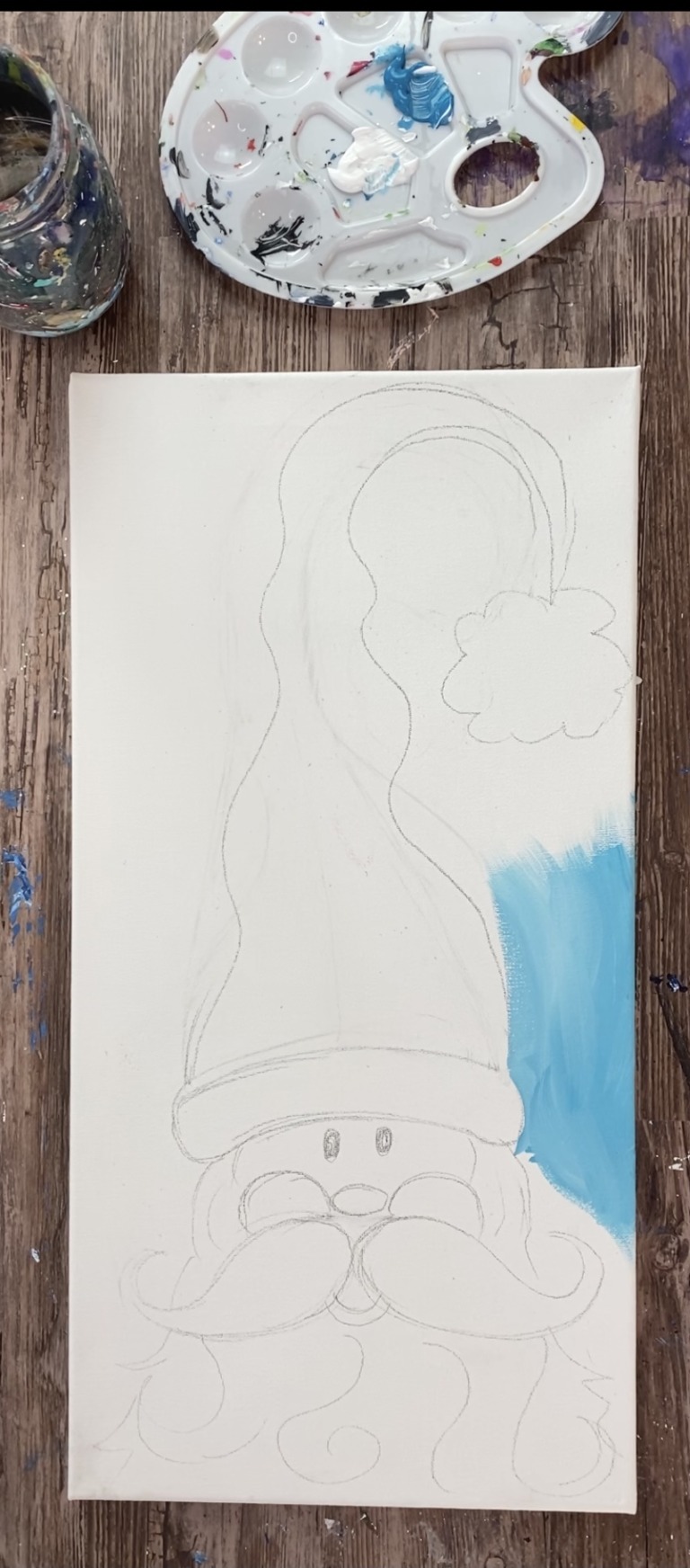 How To Paint A Jolly Whimsical Santa - Step By Step Painting