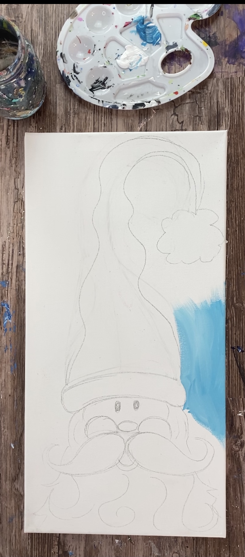 How To Paint A Jolly Whimsical Santa - Step By Step Painting