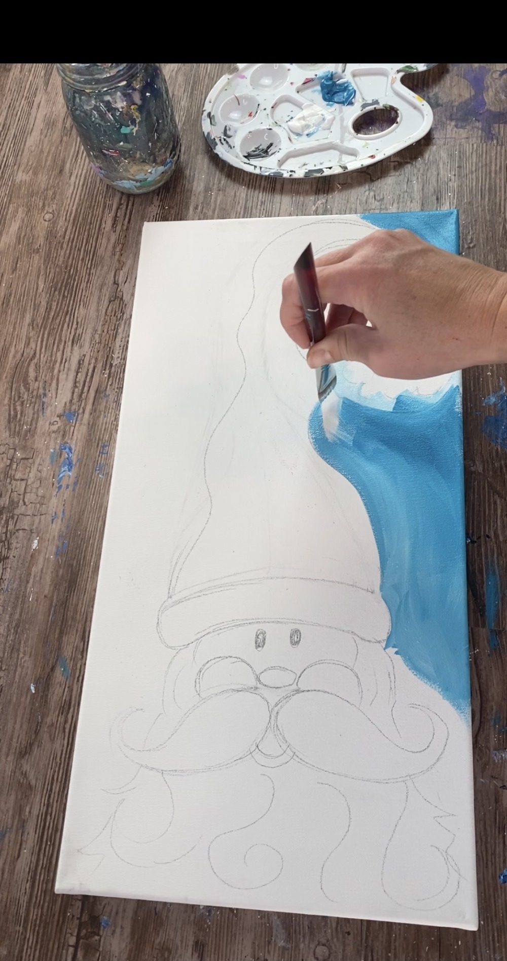 How To Paint A Jolly Whimsical Santa - Step By Step Painting