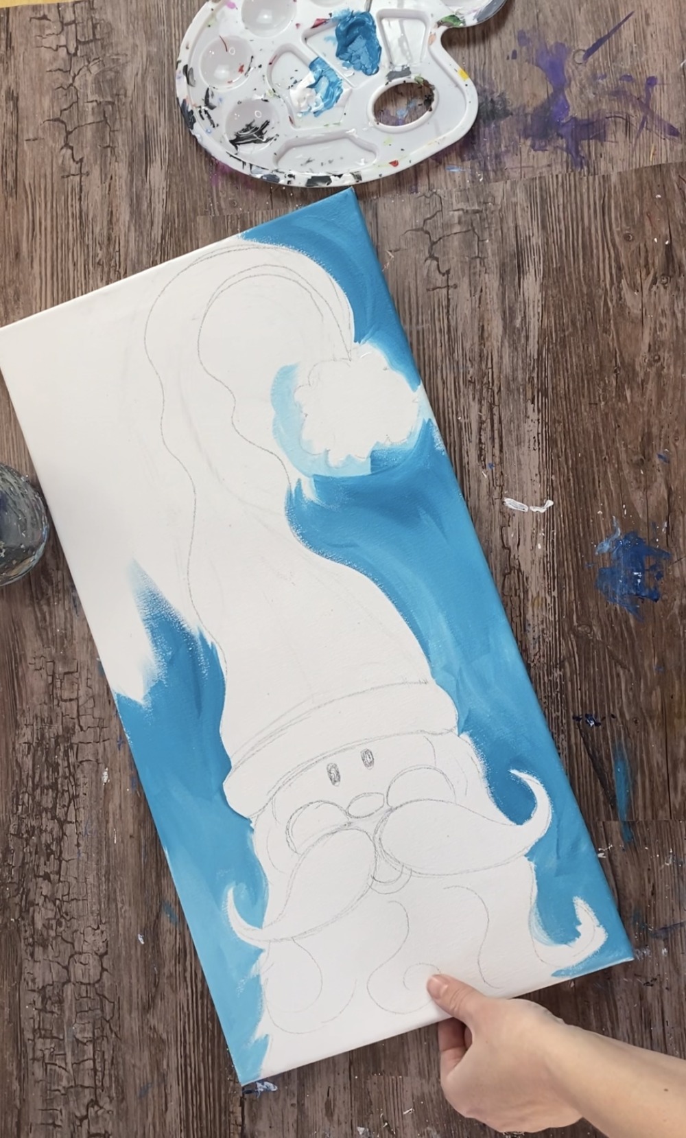 How To Paint A Jolly Whimsical Santa - Step By Step Painting