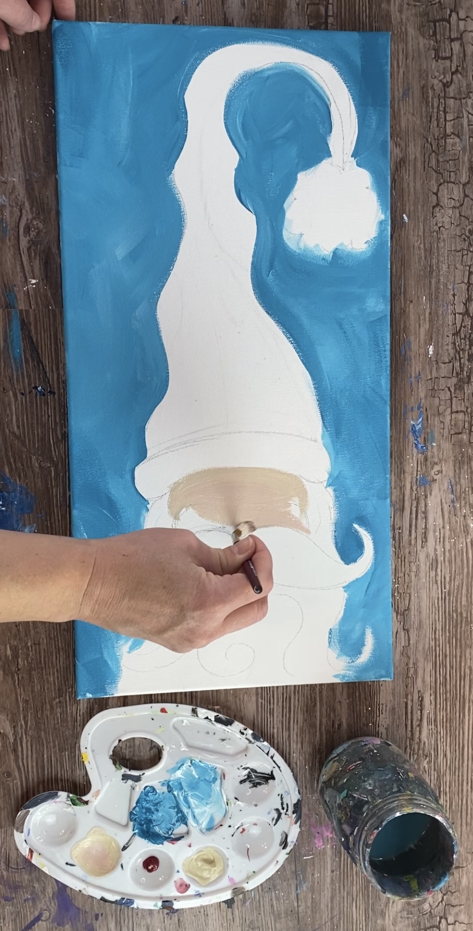 How To Paint A Jolly Whimsical Santa - Step By Step Painting