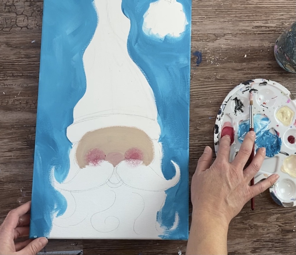 How To Paint A Jolly Whimsical Santa - Step By Step Painting