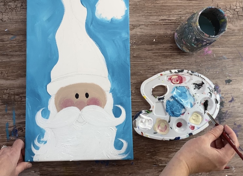 How To Paint A Jolly Whimsical Santa - Step By Step Painting