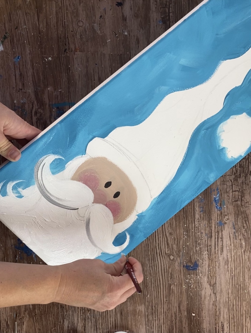 How To Paint A Jolly Whimsical Santa - Step By Step Painting